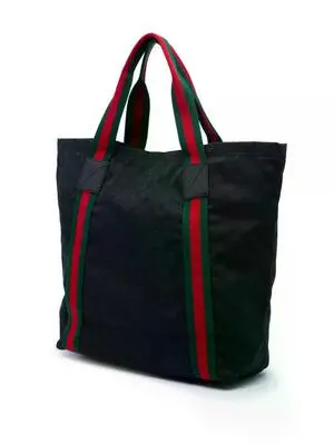 Gucci Gg Canvas Web Tote Bag