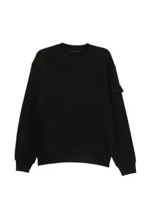 Stone Island Logo-patch Pullover Sweater - Black