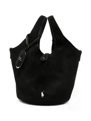 Polo Ralph Lauren Suede Logo-embroidered Tote Bag