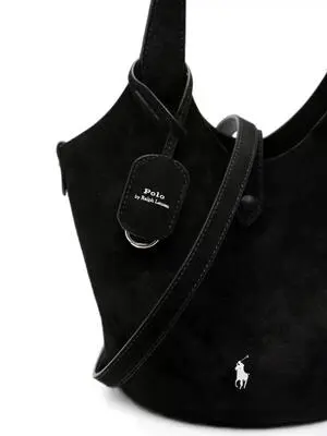 Polo Ralph Lauren Suede Logo-embroidered Tote Bag