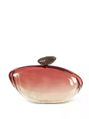 Benedetta Bruzziches Harmony Gradient-effect Pebble-shaped Clutch Bag - Red