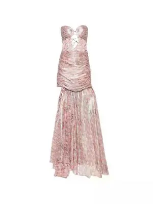 MARIA LUCIA HOHAN Kelly Cut-out Ruched Mini Dress - Pink