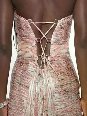 MARIA LUCIA HOHAN Kelly Cut-out Ruched Mini Dress - Pink