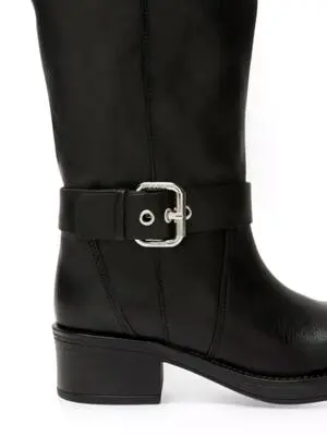 Max Mara Buckle-detail Leather Boots