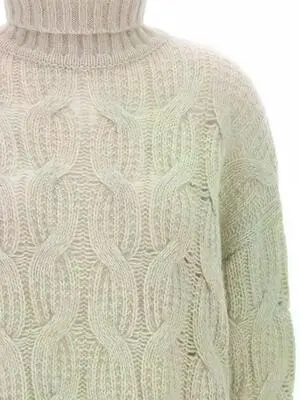Hemisphere Cable-knit Turtleneck Sweater