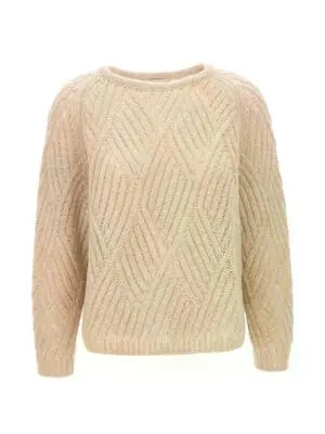Hemisphere Cable-knit Diamond-pattern Sweater