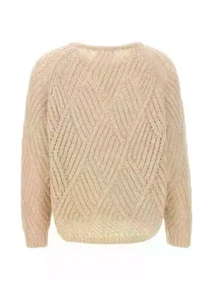 Hemisphere Cable-knit Diamond-pattern Sweater