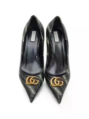 Balenciaga X Gucci Logo-print Heeled Pumps
