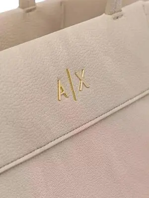 Armani Exchange Logo-plaque Pebbled Tote Bag