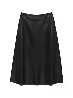 ARMA Vayenne Panelled Leather A-line Midi Skirt