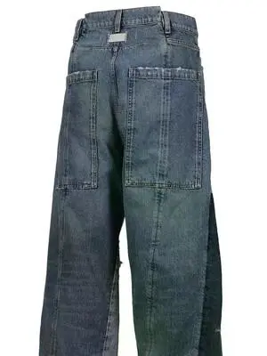 B1ARCHIVE Distressed Twisted-seam Jeans