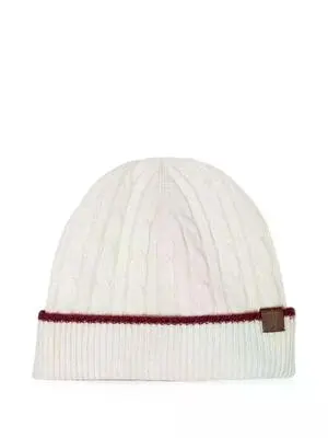 Eleventy Cable-knit Cashmere Beanie Hat - Neutrals