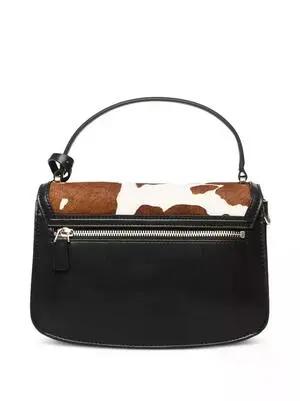 Guess Audrey Cow-print Logo-plaque Tote Bag - Brown