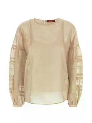 Max Mara Sheer-panelled Blouse - Neutrals