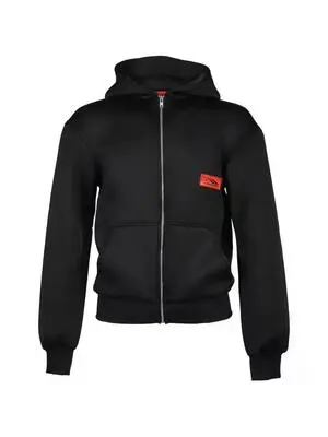 LA MASKARADE Logo-patch Zip-up Hoodie - Black