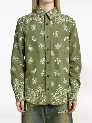 JUN/NAKAYAMA Paisley-print Raw-edge Shirt