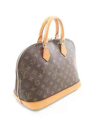 LOUIS VUITTON Alma Monogram Canvas Tote Bag - Brown