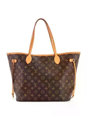 LOUIS VUITTON Neverfull Nm Monogram Canvas Mm Tote Bag - Brown