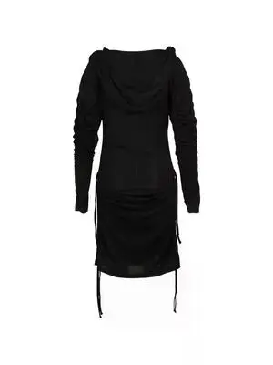 BASICKS Ruched Hooded Mini Dress