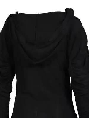 BASICKS Ruched Hooded Mini Dress