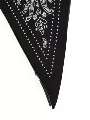 Destin Paisley-print Triangular Scarf - Black