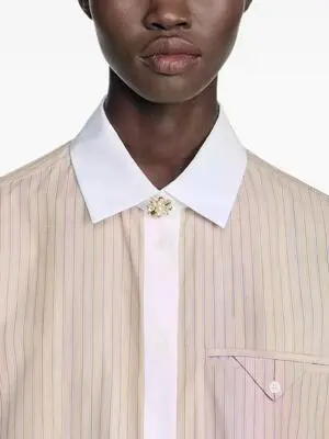 Sandro Striped Oversized Button-up Shirt