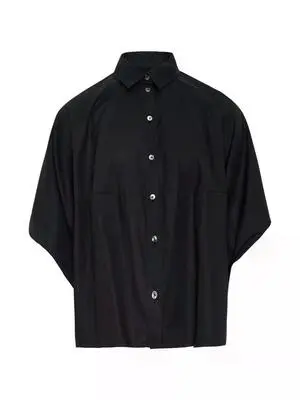 ENFOLD Draped Hexagon Shirt - Black