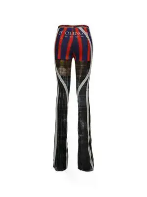 Ottolinger Racing Plaid Mesh Trousers - Black