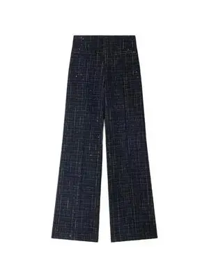 Sandro Sequin-embellished Tweed Trousers - Blue