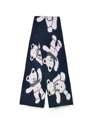 MAGLIANO Orsetti Jacquard-knit Bear-motif Scarf