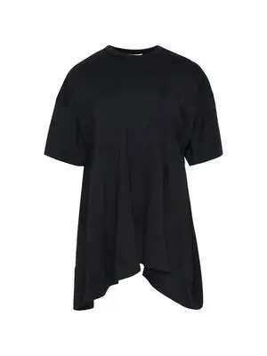 ENFOLD Asymmetric Panelled T-shirt - Black