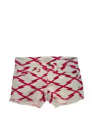 ISABEL MARANT VINTAGE Toile Printed Mini Shorts - Neutrals