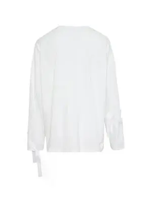 ENFOLD Ribbon-embellished Long-sleeve T-shirt