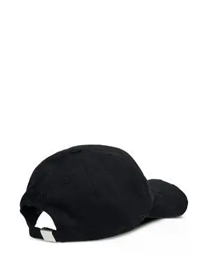 We11Done Distressed Teddy-bear Baseball Cap - Black