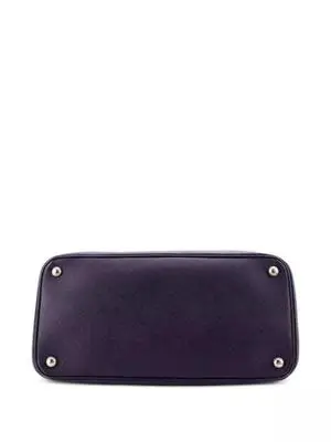 Prada Saffiano Leather Small Tote Bag - Purple