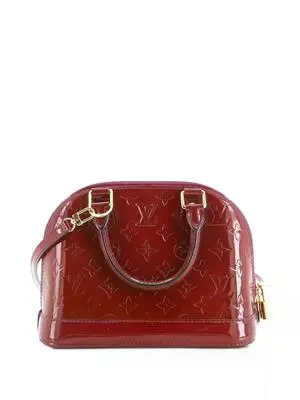LOUIS VUITTON Alma Handbag Monogram Vernis Bb Shoulder Bag - Red