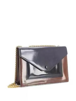 Celine Pocket Envelope Patent Medium Shoulder Bag