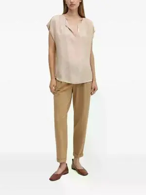 Sisley V-neck Snake-pattern Blouse