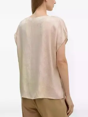 Sisley V-neck Snake-pattern Blouse