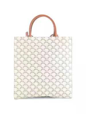 Celine Vertical Cabas Triomphe Coated Canvas Medium Tote Bag