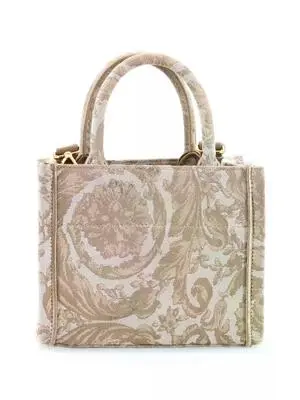 Versace Athena Convertible Barocco Jacquard Small Tote Bag