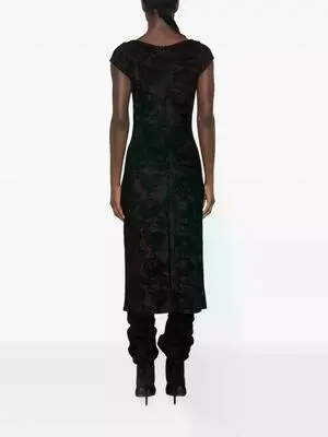 Etro Paisley-patterned Devoré Midi Dress