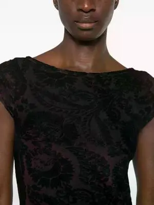 Etro Paisley-patterned Devoré Midi Dress