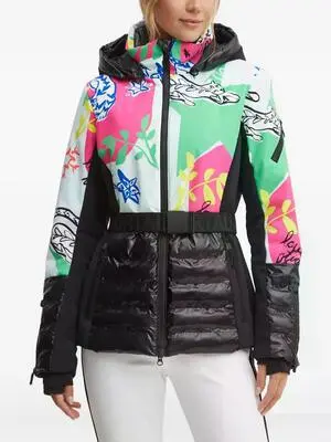 SPORTALM Graphic-print Belted Ski Jacket