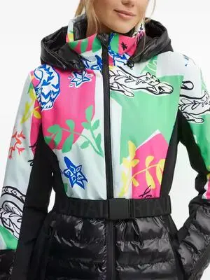 SPORTALM Graphic-print Belted Ski Jacket