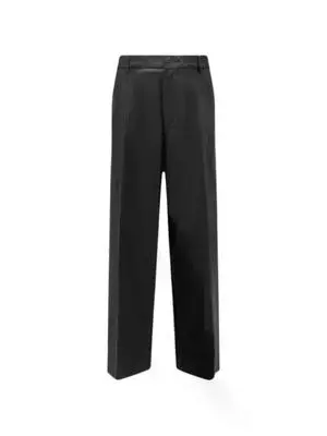 AMARANTO Pressed-crease Tailored Trousers - Black