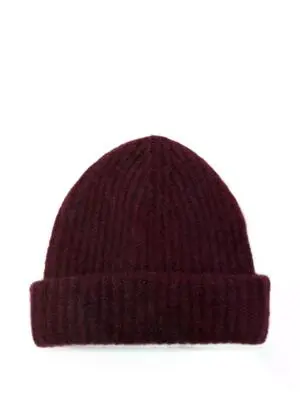 ROBERTO COLLINA Ribbed-knit Beanie Hat - Red