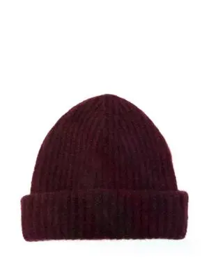 ROBERTO COLLINA Ribbed-knit Beanie Hat - Red