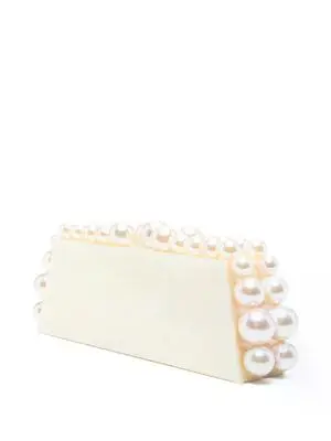 Cult Gaia Eos Lungo Faux-pearl Marbled Clutch Bag - Neutrals