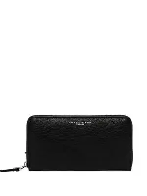 GIANNI CHIARINI Logo-print Leather Wallet - Black